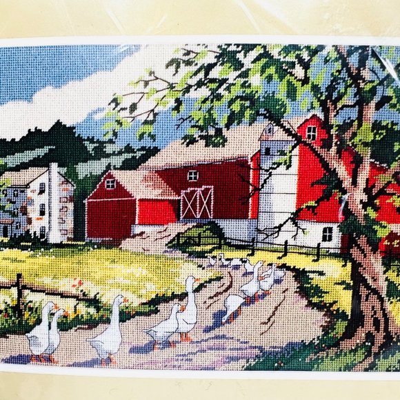 Dimensions | Office | Vintage Dimensions Goosewalk Needlepoint Kit ...